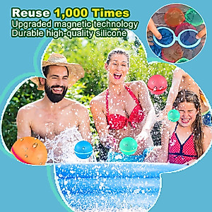 10PCS Water Balloons, Reusable and Refillable Water Balloons for Kids Adults, Quick Fill and Great Gift for Outdoor Activities and Water Games (10pcs)