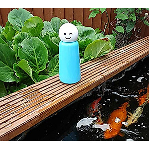 LUND LONDON Stainless Steel Water Bottle | 300ml Insulated Water Bottle BPA Free | Cold for 24+ Hours, Hot for 12 | Sky Blue & White Wink by Lund London (7159)