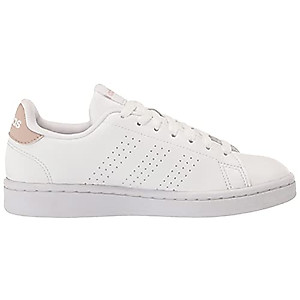 adidas Women's Advantage Sneaker, White/White/Wonder Taupe, 8.5