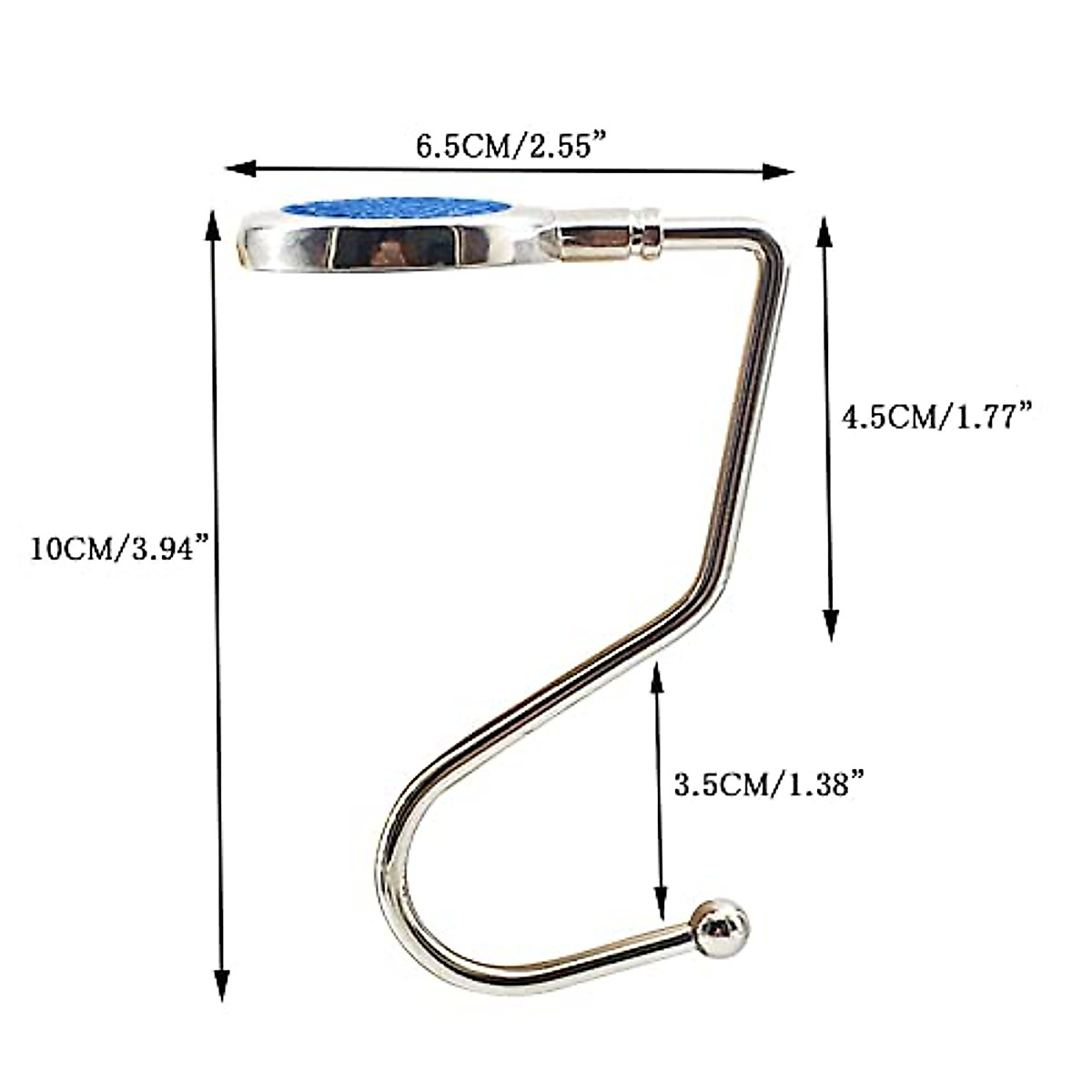 SagaSave 4Pcs Handbag Hook Table Hook Hanger Under Counter Bags Storage Desk Bag Hanger Portable for Girls Women