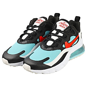 Nike Womens Air Max 270 React Running Trainers DA4288 Sneakers Shoes (UK 4.5 US 7 EU 38, Black Chile red Bleached Aqua 001)