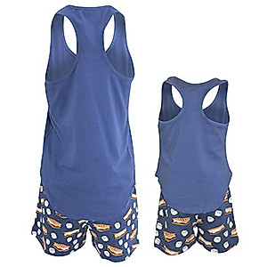 Unique Baby Womens Matching Mommy and Me Smores Shorts Set Outfit (Adult S, Smores)