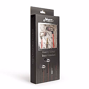 eVogue Premium Noise Cancelling Headphones with Precise Bass - HiFi Stereo Sound Output Wired Earbuds with Microphone - Lightweight Volume Control Compatible in Ear Earphones with 3.5 mm Jack