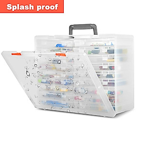 Toy Storage Case Compatible with Mini Brands Collector Toys, Plastic Display Container with 18 Small Boxes for 5 Surprise Series 1 2 3 4, for Miniverse, Shopkins, Real Littles, Miniatures (Box Only)