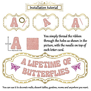 A Lifetime of Butterflies Banner, Butterfly Bridal Shower Decor Sign, Butterfly Theme Wedding Bachelorette Party Decorations, Butterfly Themed Engagement Party Supplies