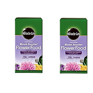 Miracle-Gro 146002 Water Soluble Bloom Booster Flower Food, 10-52-10, 4 lb, Brown