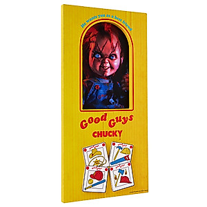 Spirit Halloween Chucky Doll Lenticular Sign | Officially Licensed | Decoration | Hanging Chucky Sign