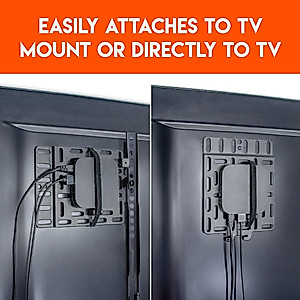 Universal Streaming Device Mount Holds Media Devices Up to 3lbs Securely Behind Flat Screen TVs - Compatible with Apple TV, Roku, Amazon Fire TV, TiVo Mini, and More - Echo-SDMU