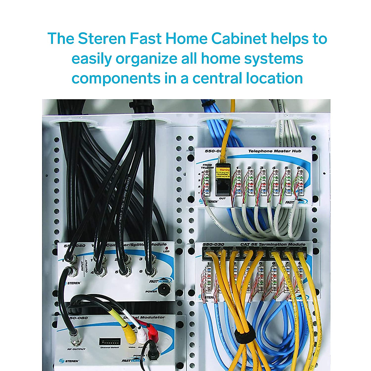 Structured Media Enclosure Accessories - Structured Wiring Cabinet - Structured Wiring Enclosure - Structured Media Cabinet - Structured Media Center - Fasthome Surface Mount Enclosure - STEREN 19"