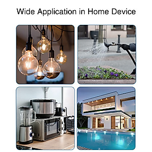 OHMAX Outdoor Smart Plug, Wi-Fi Outlet Timer Works with Alexa Google Assistant, IPX4 Weatherproof, App Control, Smart Home Plug for String Lights Christmas Decor, FCC, 2.4GHz Wi-Fi Only, 15A/1800W