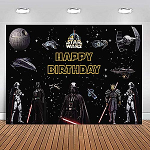 7x5FT Star Wars Photography Vinyl Photo Background for Kids Birthday Party Backdrops Decoration