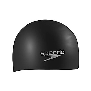 Speedo Unisex-Adult Swim Cap Silicone Long Hair Speedo Black