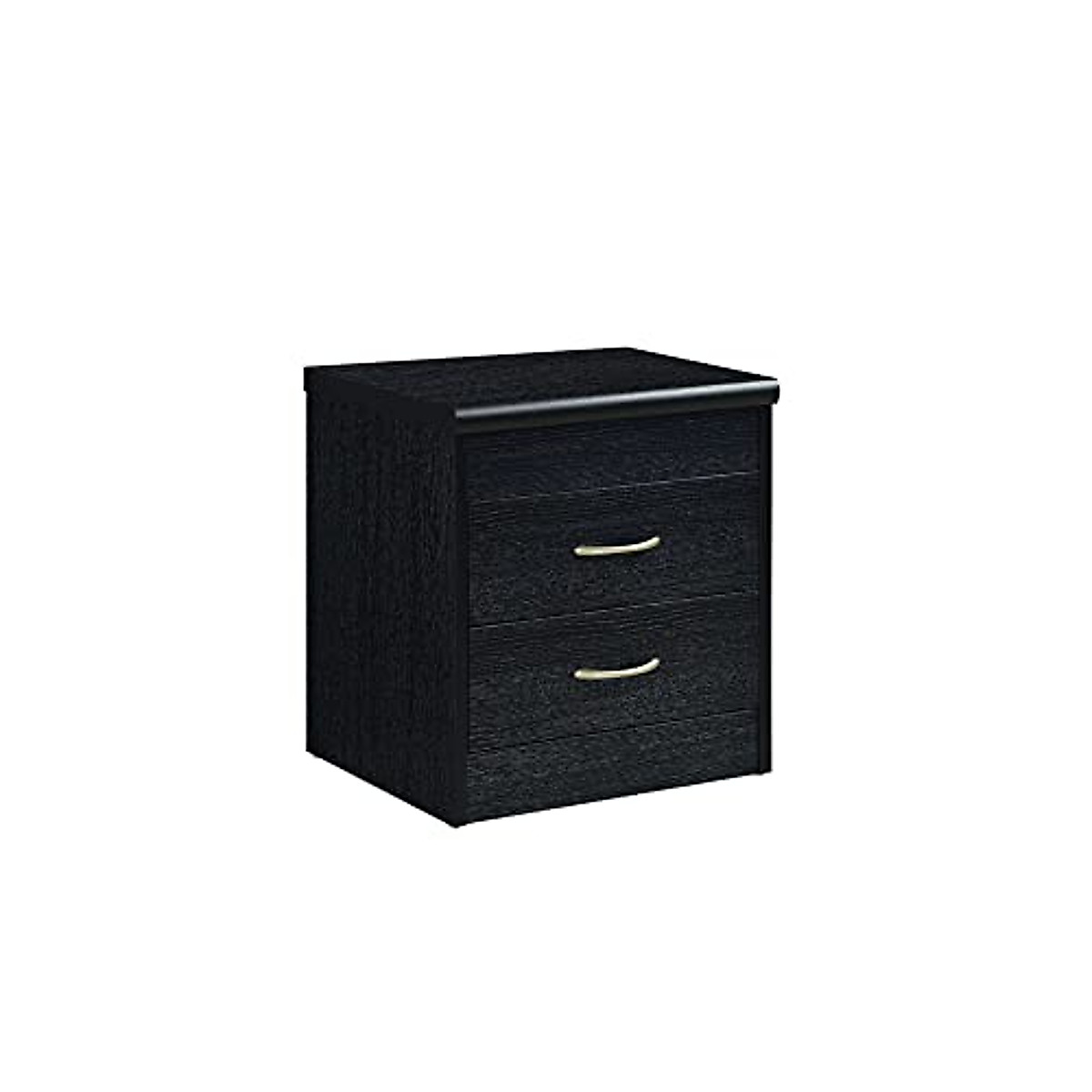 Hodedah 2 Drawer Nightstand, Black, 21.65 in x 48.03 in x 72.83 in