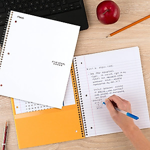 Five Star Spiral Notebooks + Study App, 2 Pack, 1 Subject, College Ruled Paper, 200 Sheets, 11" x 8-1/2", White, Amethyst Purple (820186-ECM)