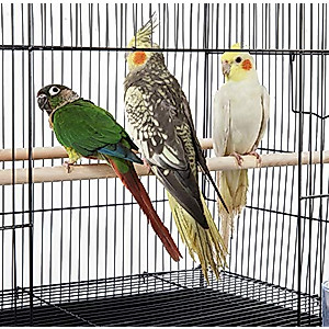 Yaheetech 30-inch Rectangle Stackable Breeding Flight Parakeet Bird Cage for Finches Budgies Cockatiels Conures Lovebirds Canaries Parrots w/Slide-Out Tray, Black