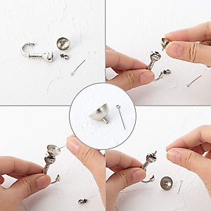 Gredstar Gone Fishing Urn Necklace for ashes Fish hook Cremation Urn Pendant Fishing in heaven Keepsake Jewelry (SILVER)