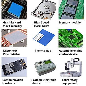 Wathai Blue 100x100x2mm 2mm Silicone Pad Thermal Conductivity 1.5 W/mk Thermal pad For GPU CPU PS3 PS2 Xbox Heatsink Cooling