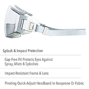 Uvex Honeywell Stealth Safety Goggles with Clear Uvextreme Anti-Fog Lens, Gray Body & Neoprene Headband (S3960C), Universal