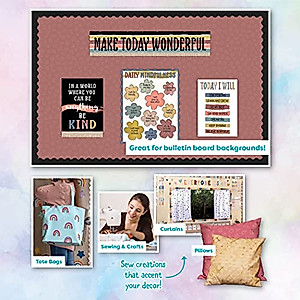 Wonderfully Wild Deep Rose Creative Class Fabric for Classroom Bulletin Boards, Pillows, Curtains, and Crafts