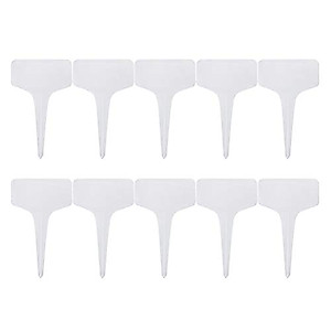 Delicate 200pcs T Shaped Flowerpot Label Plastic Insert Sheets Bonsai Pot Recognizer Gardening Plant Tag for Home Shop White