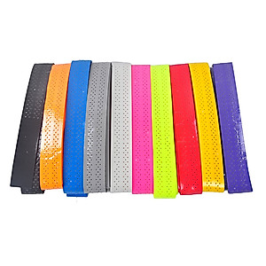 Gullor Racket Grip Anti Slip Perforated Super Absorbent Tennis Overgrip Badminton Overgrip - 5PCS(Color May Vary)