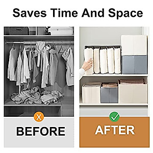 2PCS Closet Organizer for Folded Bedsheets Pants Jeans Strong Collapsible Durable Wardrobe Storage Drawers