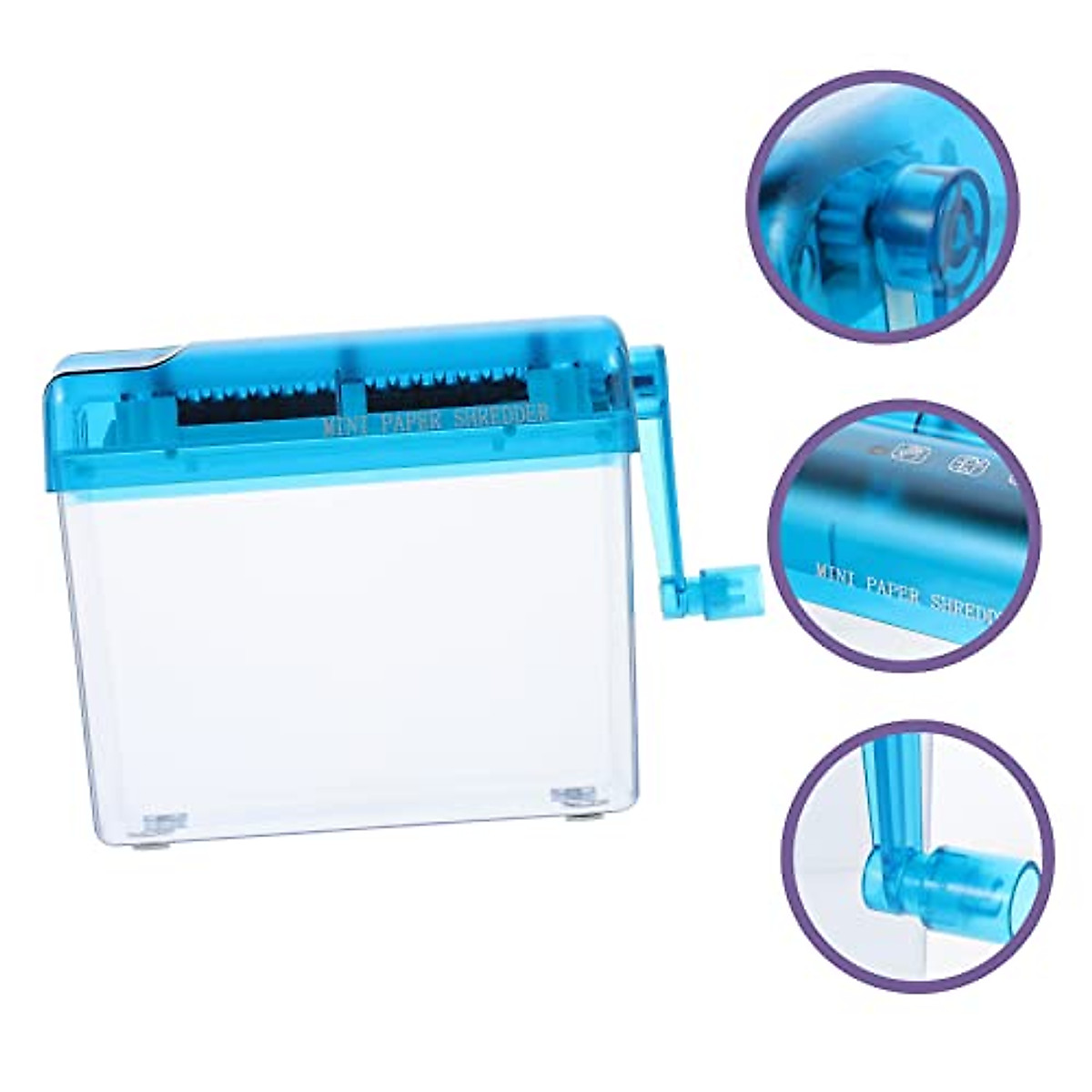 WATIIFUFU File Shredder Document Shredder Desktop Hand Shredder Paper Strip Cutter Paper shredders Cardboard Shredder Mini Desktop Shredder Small abs Office Household Products Hand Crank