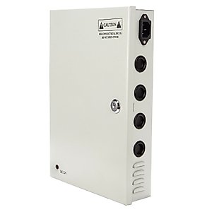 Xenocam 18 Channel Port 12V DC 20 Amp Amper with Glass Tube Fuse Distributed Power Supply Box for CCTV DVR Security System and Camera or Cameras