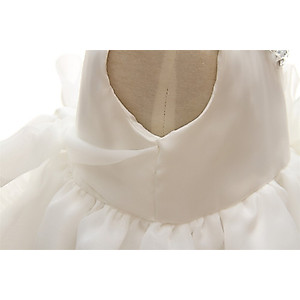 Coozy Baby Girl Dress Christening Baptism Gowns Flower, Ivory, Size 6-12 Months