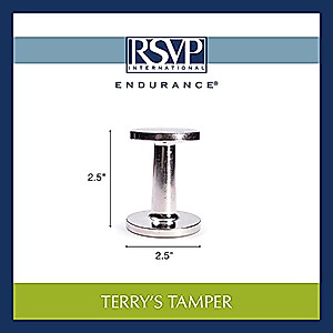 RSVP International (TAM) Dual Sided Coffee Espresso Tamper, Aluminum Alloy