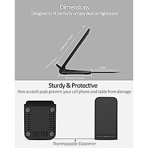 Fast Wireless Charger COVIXXIO 10W Wireless Charging Stand Compatible with iPhone 14 13 12 11 Pro XR XS 8 Plus Galaxy S20 S10 Note 20 10 Google LG and Other Cell Phones