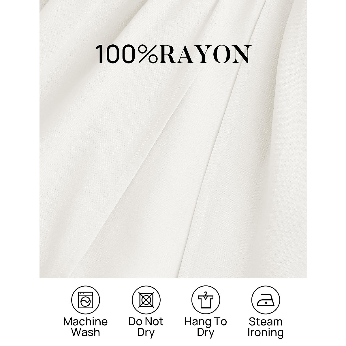 ZESICA Women's 2024 Boho Sexy Off Shoulder Long Sleeve Smocked High Waist Side Split Flowy A Line Tiered Long Maxi Dress,White,Medium