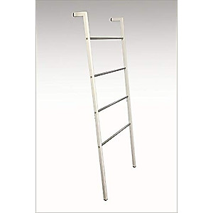 Asta Metal Towel Ladder with 4-Tier Stainless Steel Storage Rungs. Powder-Coated Metal Storage Rack for Bathroom, Bedroom and Laundry Room. B601 (Light Beige)