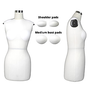 Pro Modular Dress Form Padding Plus Size Kit (24 Pieces) – Adjustable Body Form Padding Set for Sewing and Mannequin – Adult Female Dress Padding – Dress Making and Tailoring Accessories