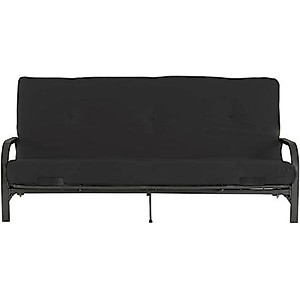 Mainstay.. Metal Arm Futon with 6" Mattress, (1, Black)