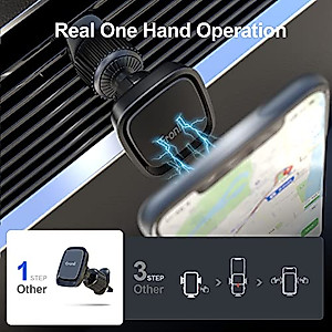 Eronli Magnetic Phone Holder for Car,【Upgraded Metal Hook】 Universal Car Vent Phone Mount with【6 Super Strong Magnets】 Compatible iPhone, Samsung and More Cell Phones