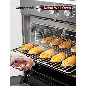 Cooling Rack for Baking and Cooking, Stainless Steel Wire Baking Oven Rack, Sturdy Oven Safe Baking Rack, 17.7"L*14.17"W Fits Chicken Wing, Jelly Roll, Cookies (Compatible with Dalxo Wall Oven)