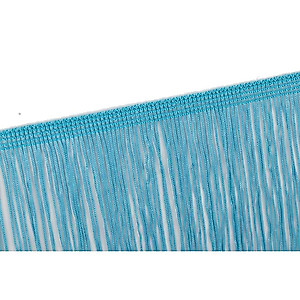 Heartwish268 Fringe Trim Lace Polyerter Fibre Tassel 6inch Wide 10 Yards Long for Clothes Accessories Latin Wedding Dress DIY Lamp Shade Decoration Black White Red(Lake Blue)-L8