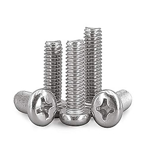304 Stainless Steel M2 Phillips Round Pan Head Machine Screws (M2 X 6MM)