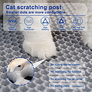 BrLacHhaZ Cat Litter Mat, Double Layer Litter Box Mat, Urine & Water Proof Cat Litter Catcher Mat, (30 x 22 Inch) Large Litter Trapping Mat Washable, Scatter Control