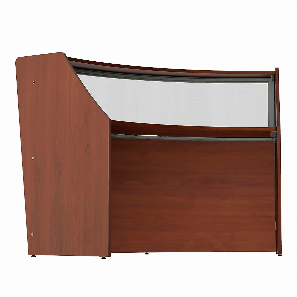 Linea Italia Office Reception Desk, 1 Panel, Cherry