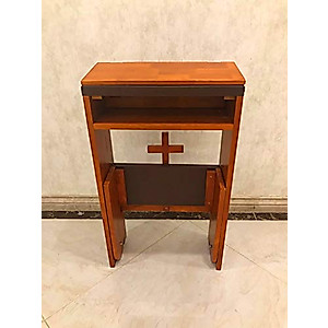 Guangshuohui Prayer Bench Stool,Prayer's Kneeler Pads Wooden Church Prayer Bench Stool Table Chair Padded Kneeler Shelf Folding, Prayer Bench for Kneeling at Home (20" x25'x32'H (50x65x80cm H))