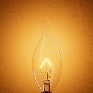 CYLYT 12-Pack E12 Candle Light Bulbs 40W Warm White 2500K, 380 Lumen Dimmable Chandelier Light Bulbs for Ceiling Fan, Pendants or Outdoor, CA10 Clear Candelabra Base Bulbs