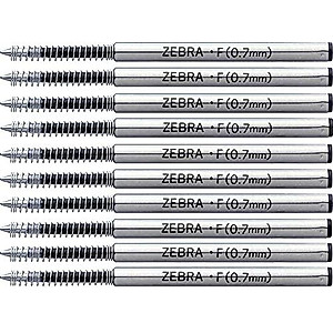 zebra pen refills 0.7mm pack of 10" f-701"