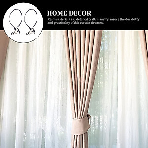 ARTIBETTER Curtain Holdback Resin Curtain Tiebacks 2pcs Lighthouse Curtain Buckle Magnet Curtain Tape White Resin Nautical Style Curtain Accessories Nautical Curtain Tie Backs