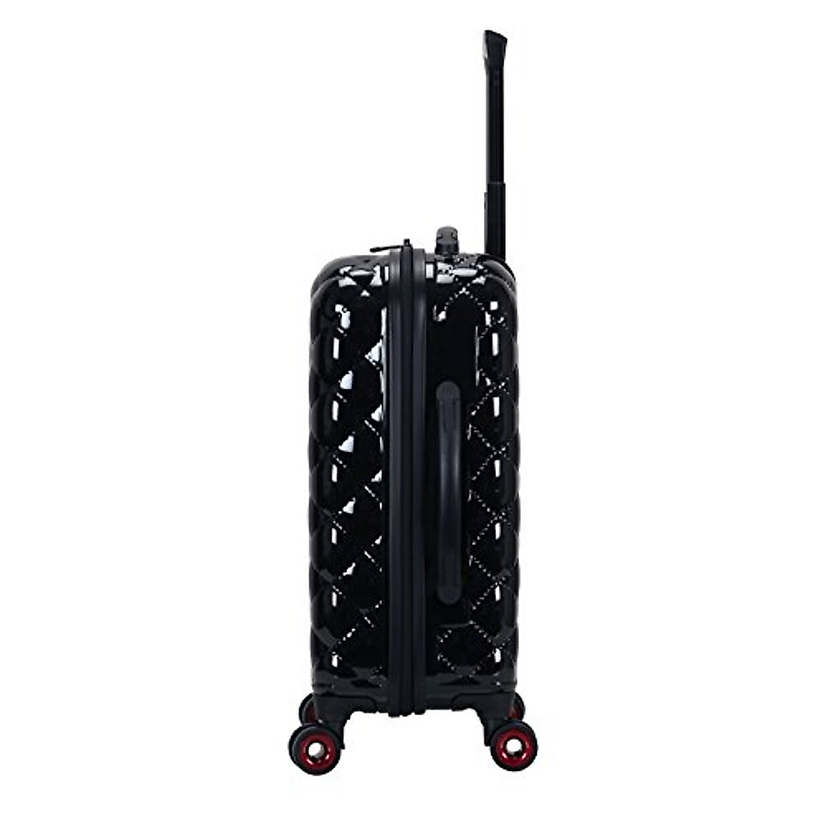Rockland Quilt Hardside Expandable Spinner Wheel Luggage, Black, 3-Piece Set (20/24/28)