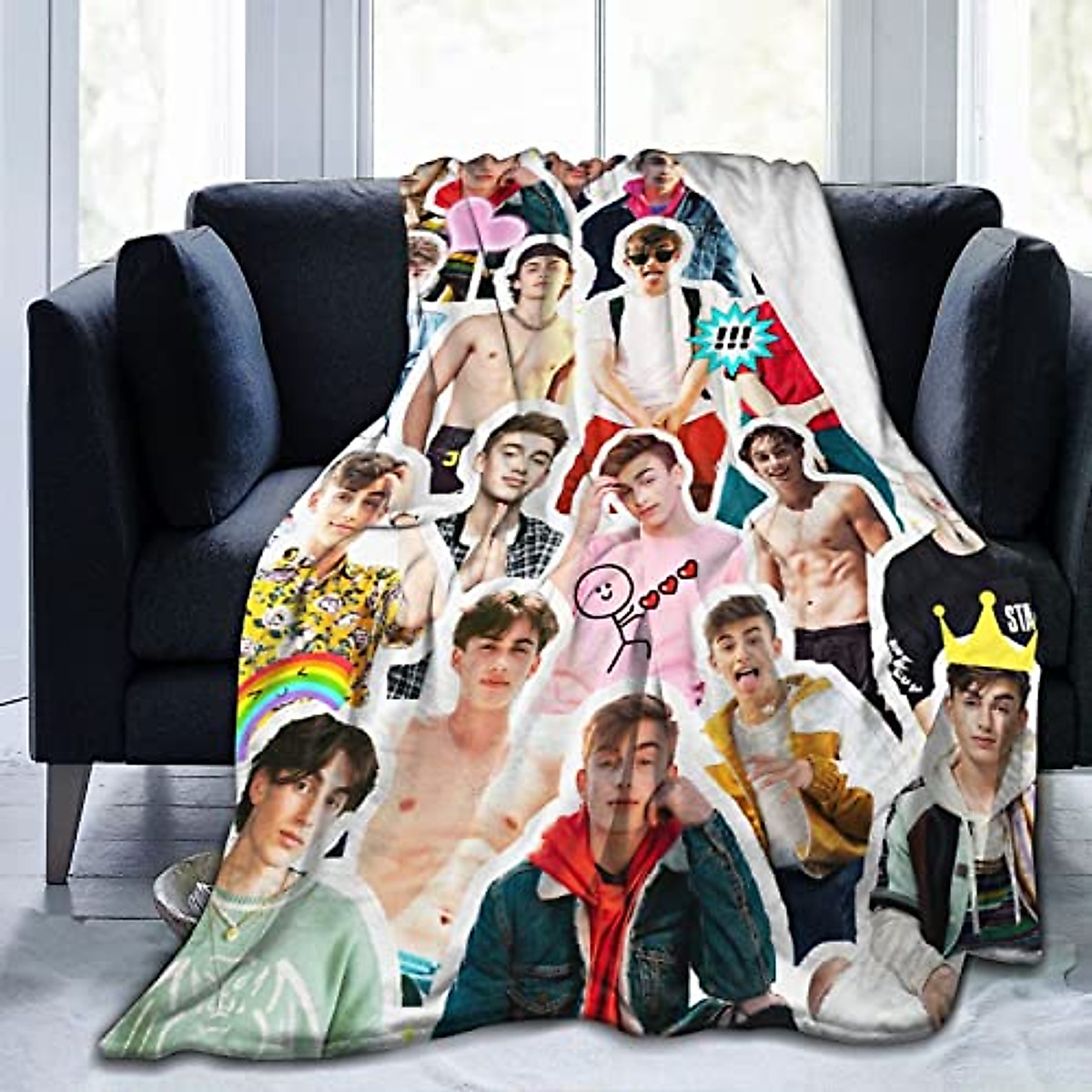 Blanket Johnny Orlando Soft and Comfortable Warm Fleece Blanket for Sofa,Office Bed car Camp Couch Cozy Plush Throw Blankets Beach Blankets