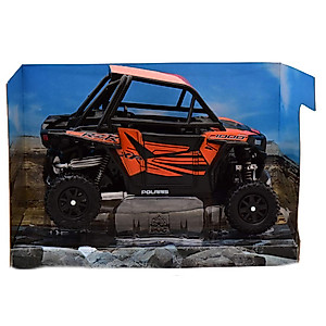 Newray Polaris RZR XP 1000 Bike ATV Dirt Rider 1/18 Scale Pre-Built Model Vehicle Orange