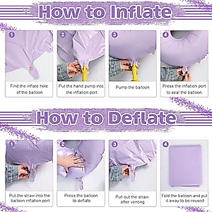 40 Inch Balloon Number 6 Light Purple, Large Foil Pastel Purple 6 Balloons Number for Women, Lavender Globos de Numero 6 Helium Balloons for Girls 6th Birthday Anniversary Graduation Party Decorations