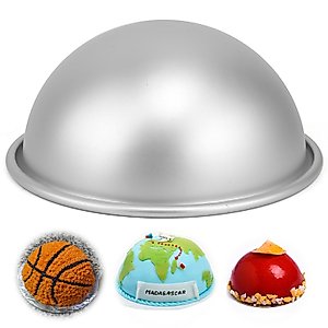 6 Inch Dome Cake Pan, Football Cake Pan, Hemisphere Cake Mold, DIY 3D Soccer Cake Pan, Aluminum Alloy Cake Molds Nonstick Baking Tools